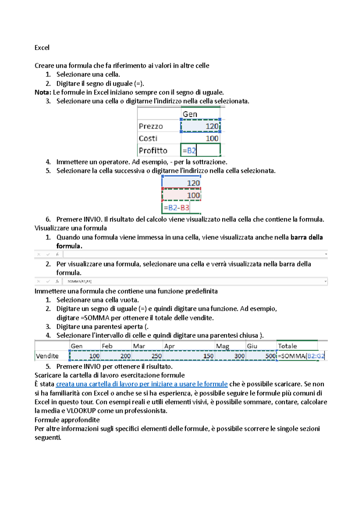 Excel - teoria di computer science - Excel Creare una formula che fa ...