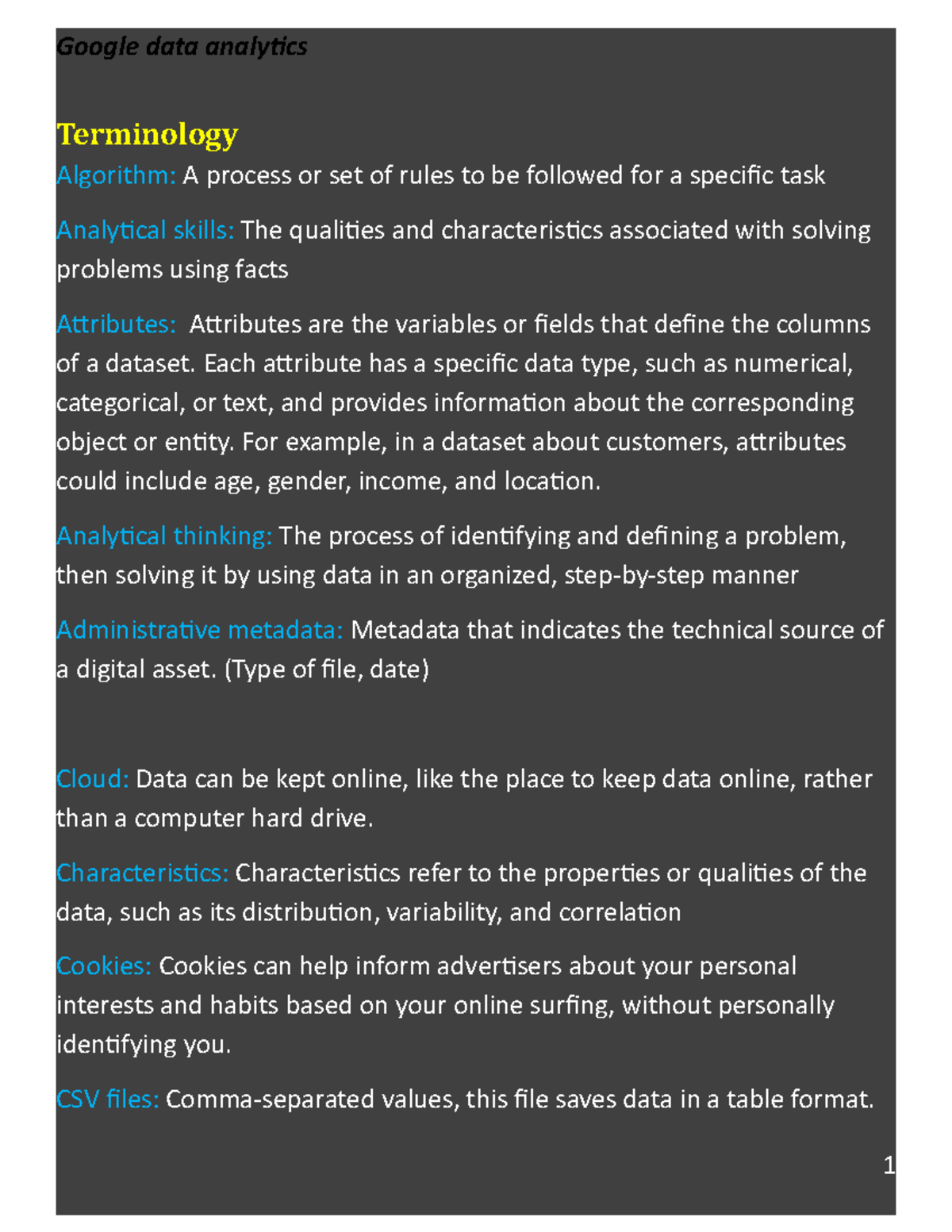 Terminology - Terminology Algorithm: A process or set of rules to be ...