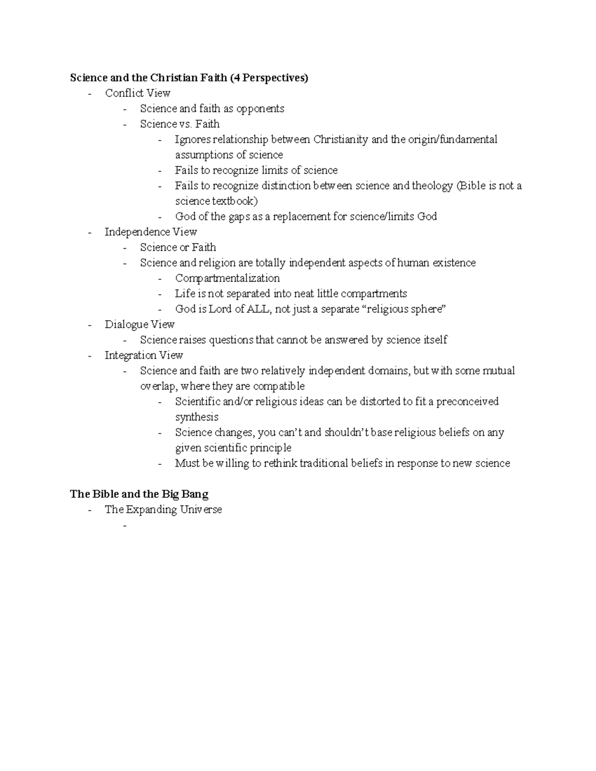 Lecture 6 (Astronomy) - Science and the Christian Faith (4 Perspectives ...