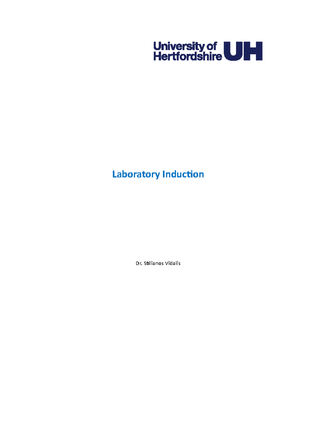 Laboratory Induction - Computer - Laboratory Induction Dr. Stilianos ...