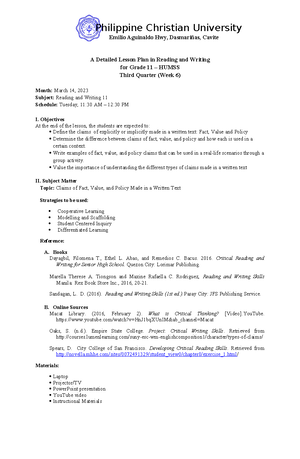 WEEK 6 - Writing a Concept Paper - PHILIPPINE CHRISTIAN UNIVERSITY 1648 ...