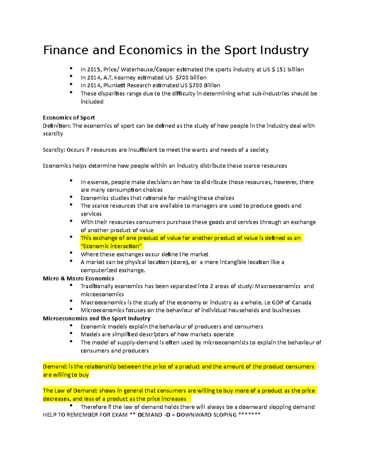 Econmics financing in sports management - Finance and Economics in the ...