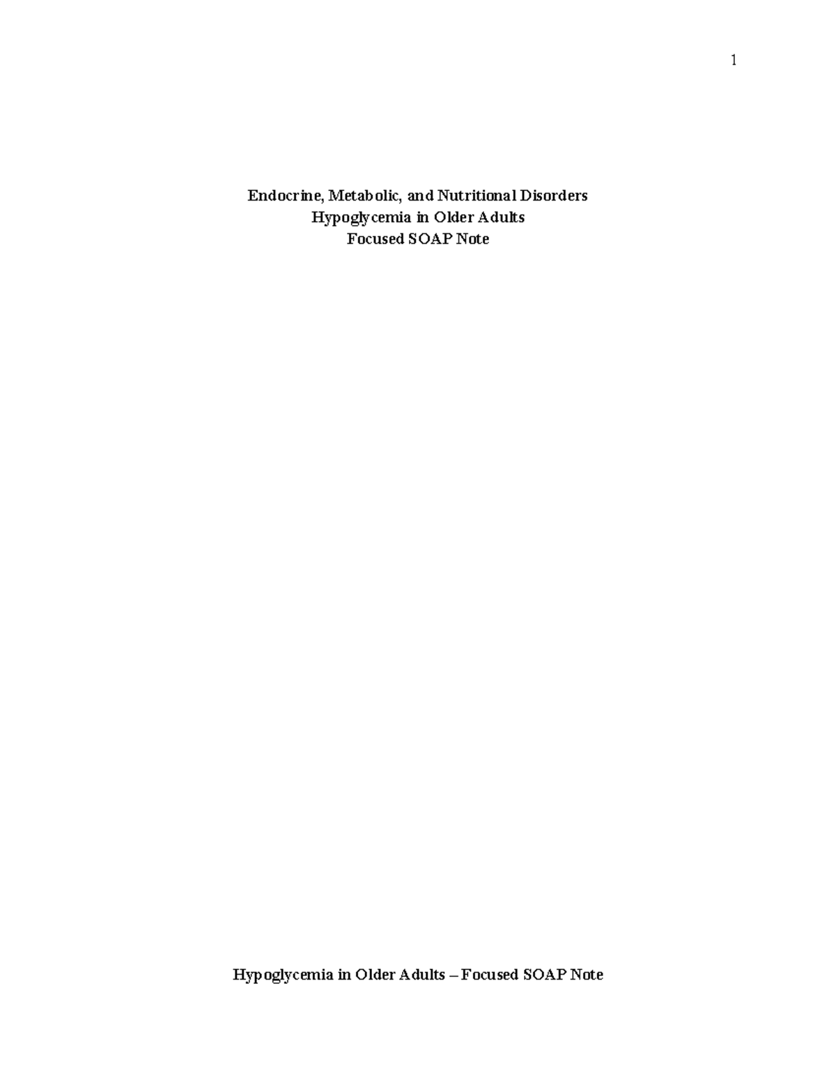 Endocrine Focused Note - Endocrine, Metabolic, and Nutritional ...