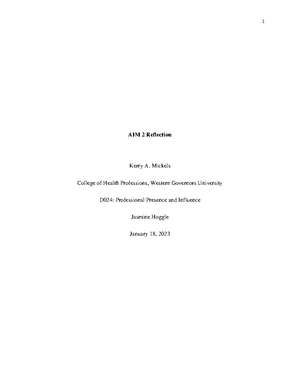 D025 AWM2 - revised 3 - AWM2 task final work - Essentials of Advanced ...