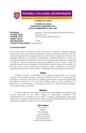 Senior HIGH School - For reference - SENIOR HIGH SCHOOL A. 2021- 2nd ...