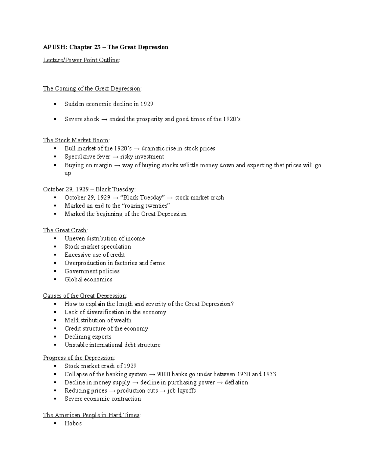 Apush-Chapter 23Lectureand Power Point Outlinecompleted - APUSH ...