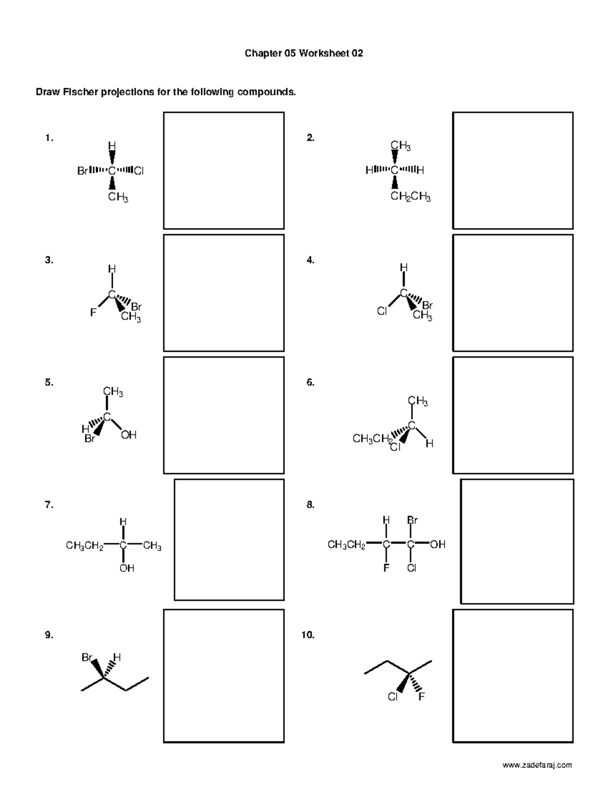 (03-02) Fischer Projections and Chirality - zadefaraj Chapter 05 ...