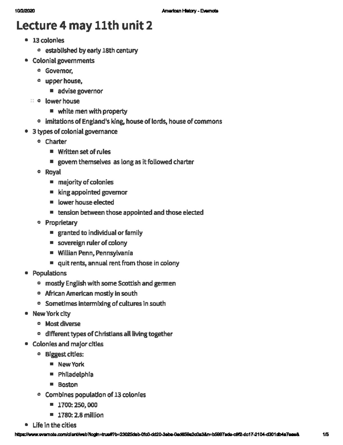 Lecture 4 - History 2301E - Studocu