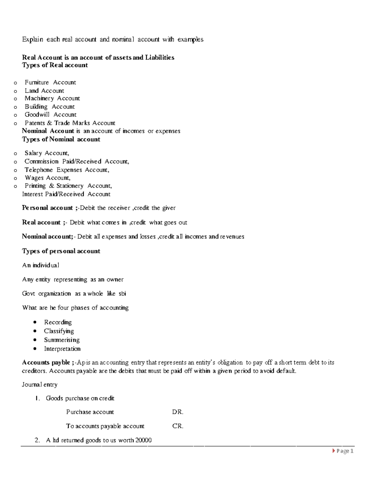 Accountingquestions-171225091436 - Explain each real account and ...