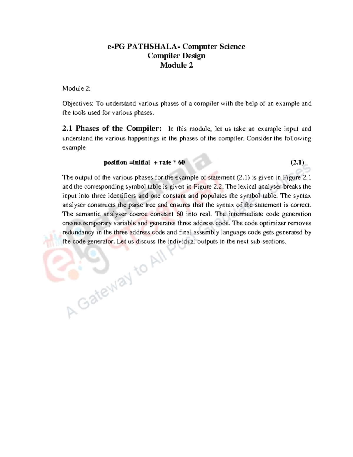 1467009396 CD-Mod2-Q1 - e-PG PATHSHALA- Computer Science Compiler Design Module 2 Module 2 ...
