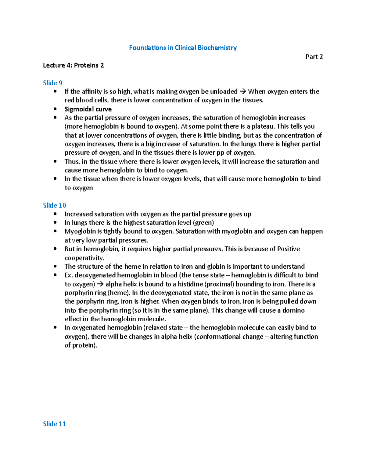 Foundations in Clinical Biochemistry - lecture 4, part 2 - Foundations in Clinical Biochemistry ...