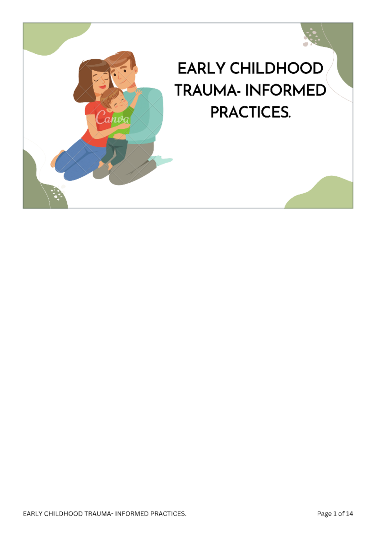 Early Childhood Trauma- Informed Practices. - Nursing - Studocu