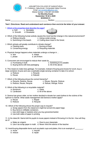 Mapeh 6 - lesson plan - ASSUMPTION COLLEGE OF NABUNTURAN P-1 Poblacion ...