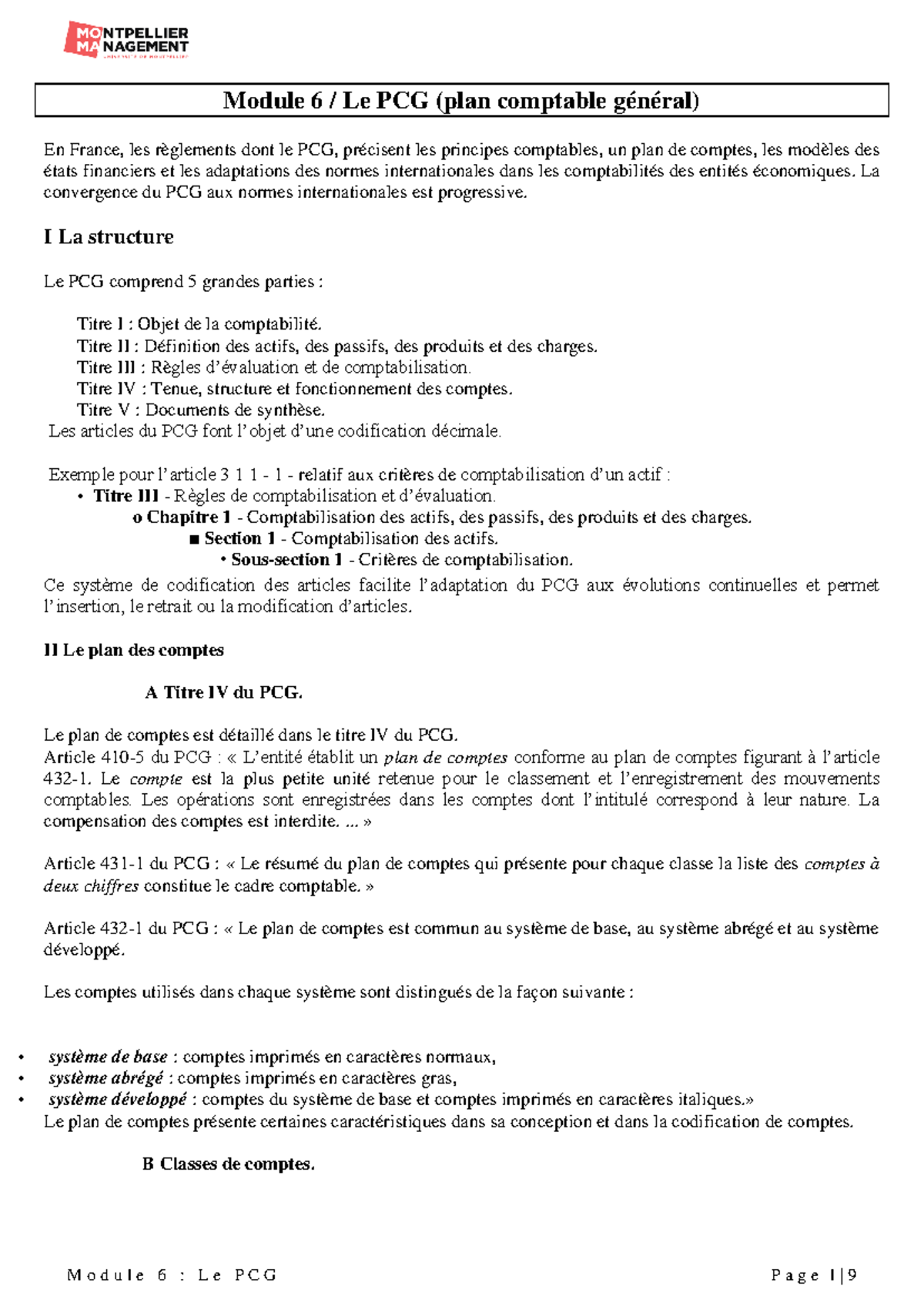 Module 6 Le PCG-2 - math - Module 6 / Le PCG (plan comptable général ...