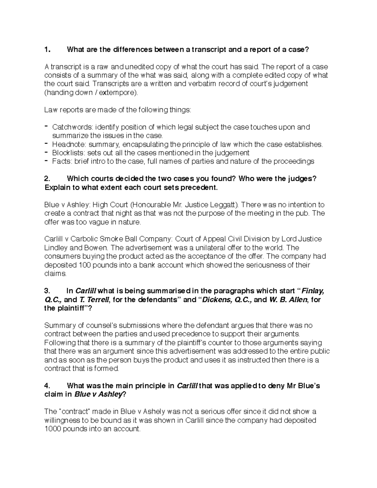 Tutorial 1 - What are the differences between a transcript and a report ...
