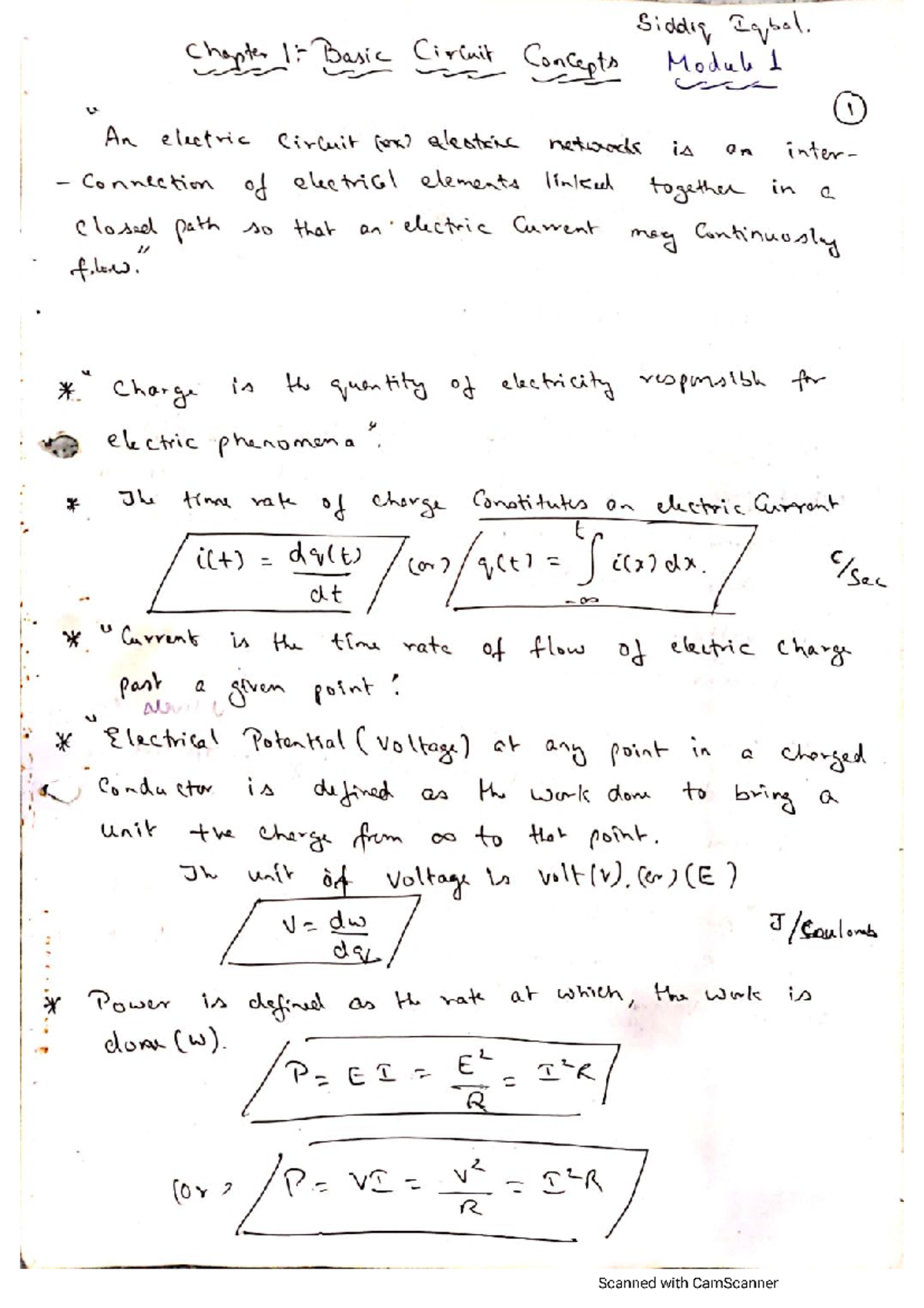 Network Theory Notes - Siddiq Iqbal - Computer Organisation and ...