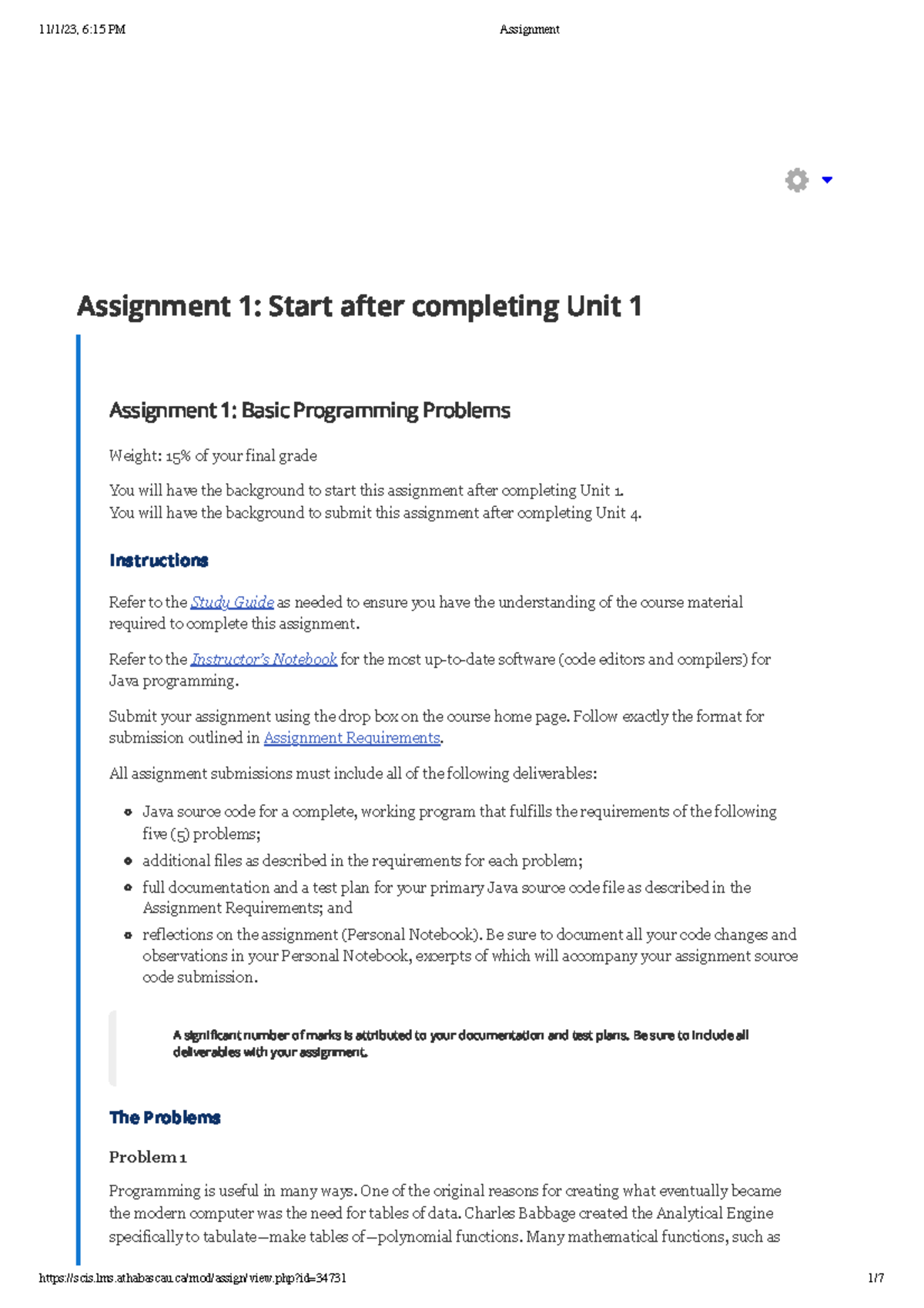 Assignment 1 - assign - Assignment 1: Start after completing Unit 1 Assignment 1: Basic - Studocu
