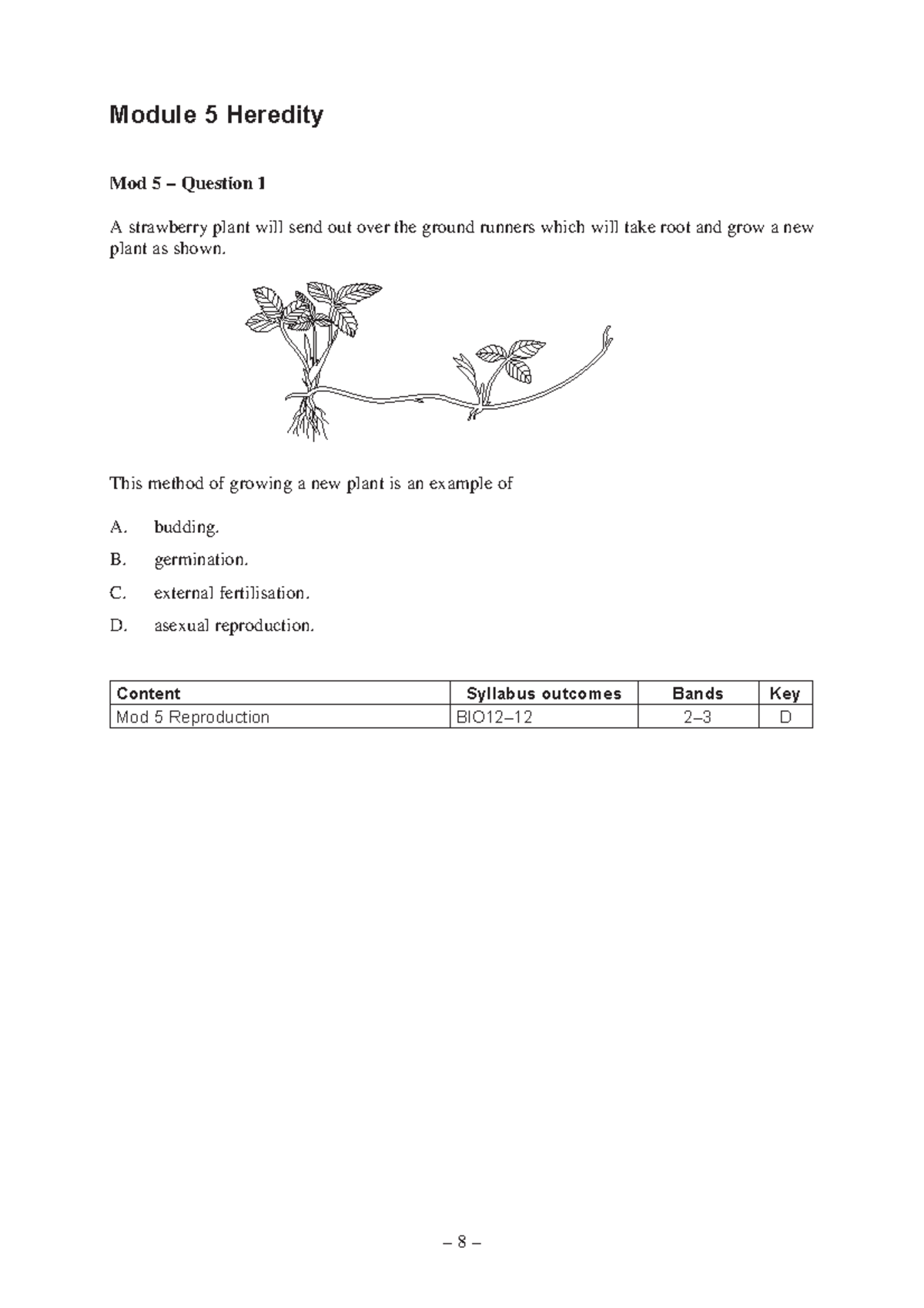 Biology 2017 additional sample hsc questions - Module 5 Heredity Mod 5 ...