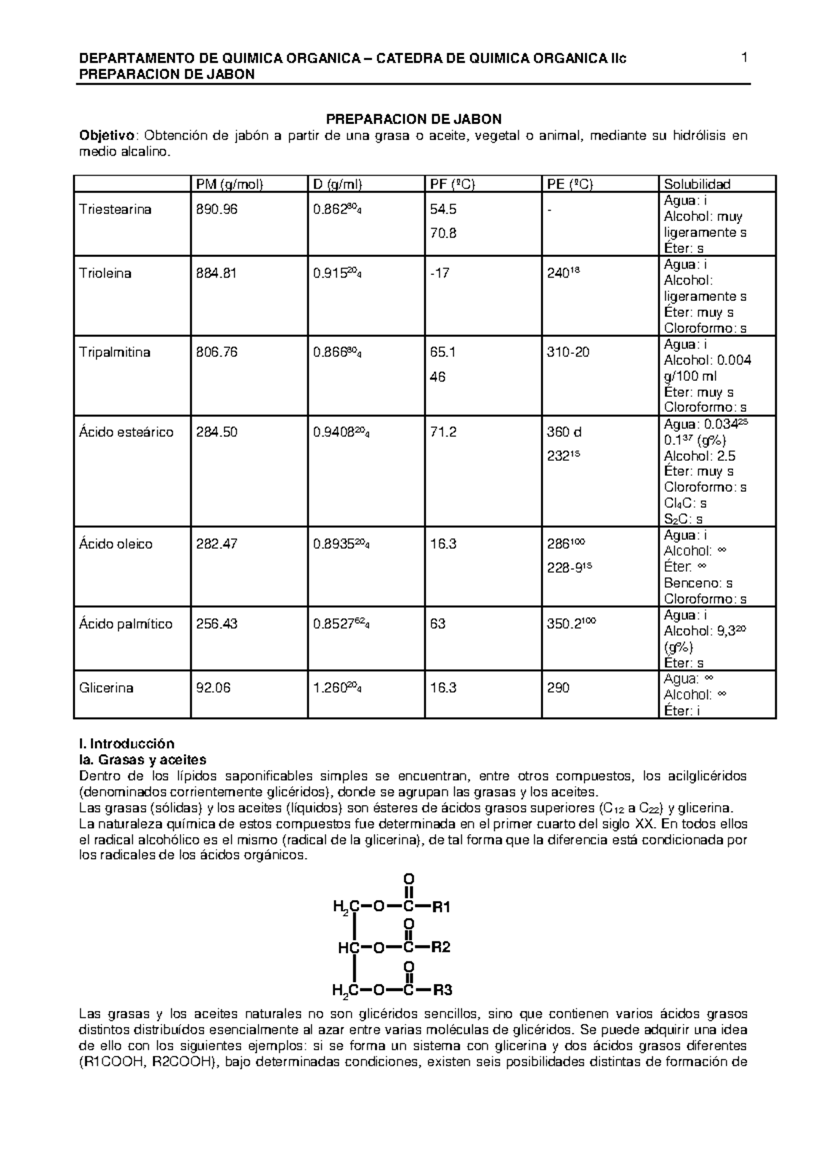 TP 5 Obtención de Jabón - Tp jabon - DEPARTAMENTO DE QUIMICA ORGANICA ...