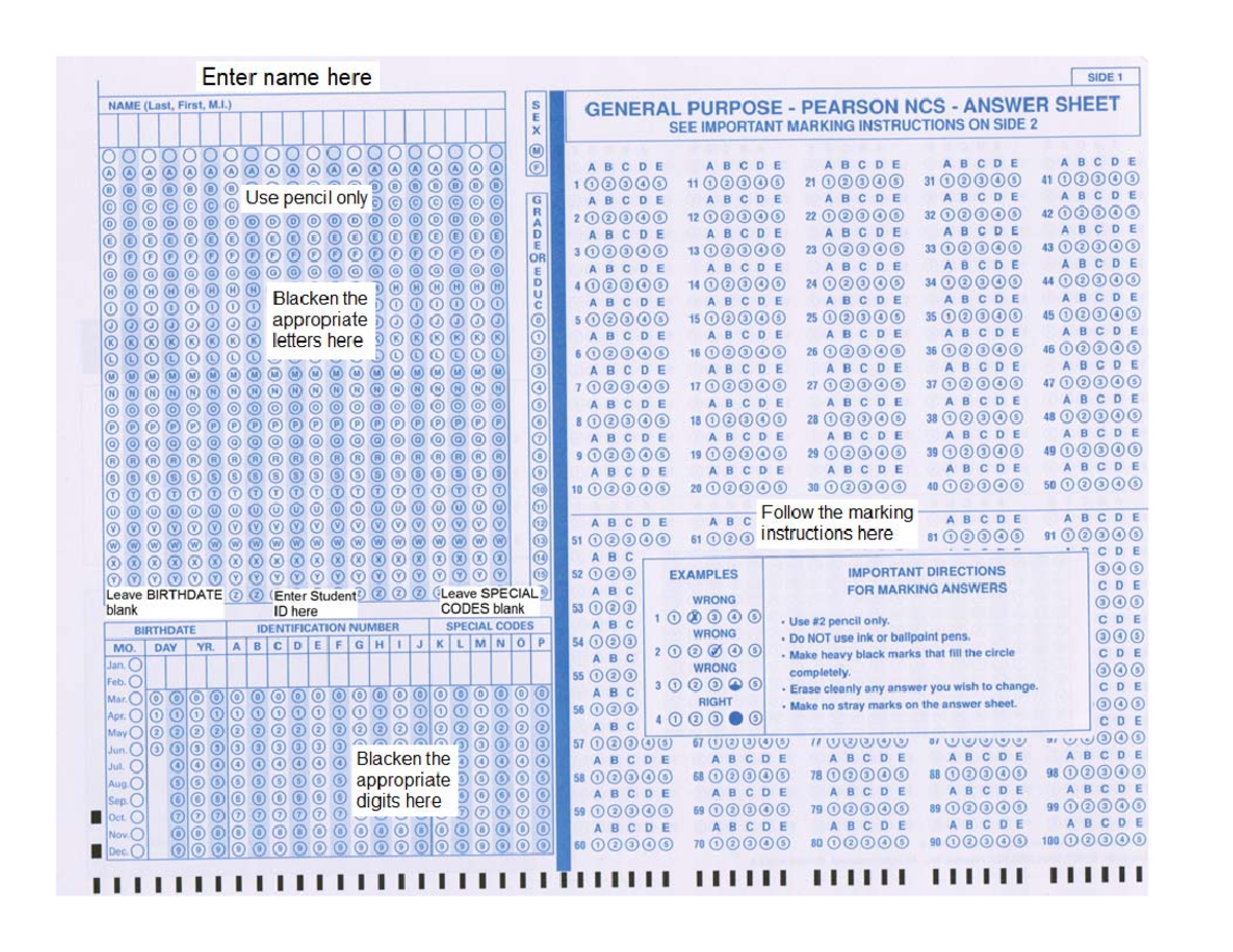 IBM-1 - ibm - Enter name here SIDE 1 NAME (Last, First, M.) S GENERAL ...