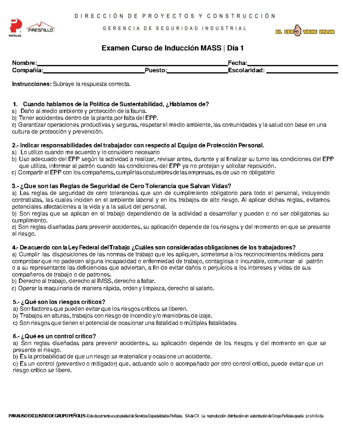 Día 1 - Examen Curso Indu MASS-DPC 2024 - - Studocu
