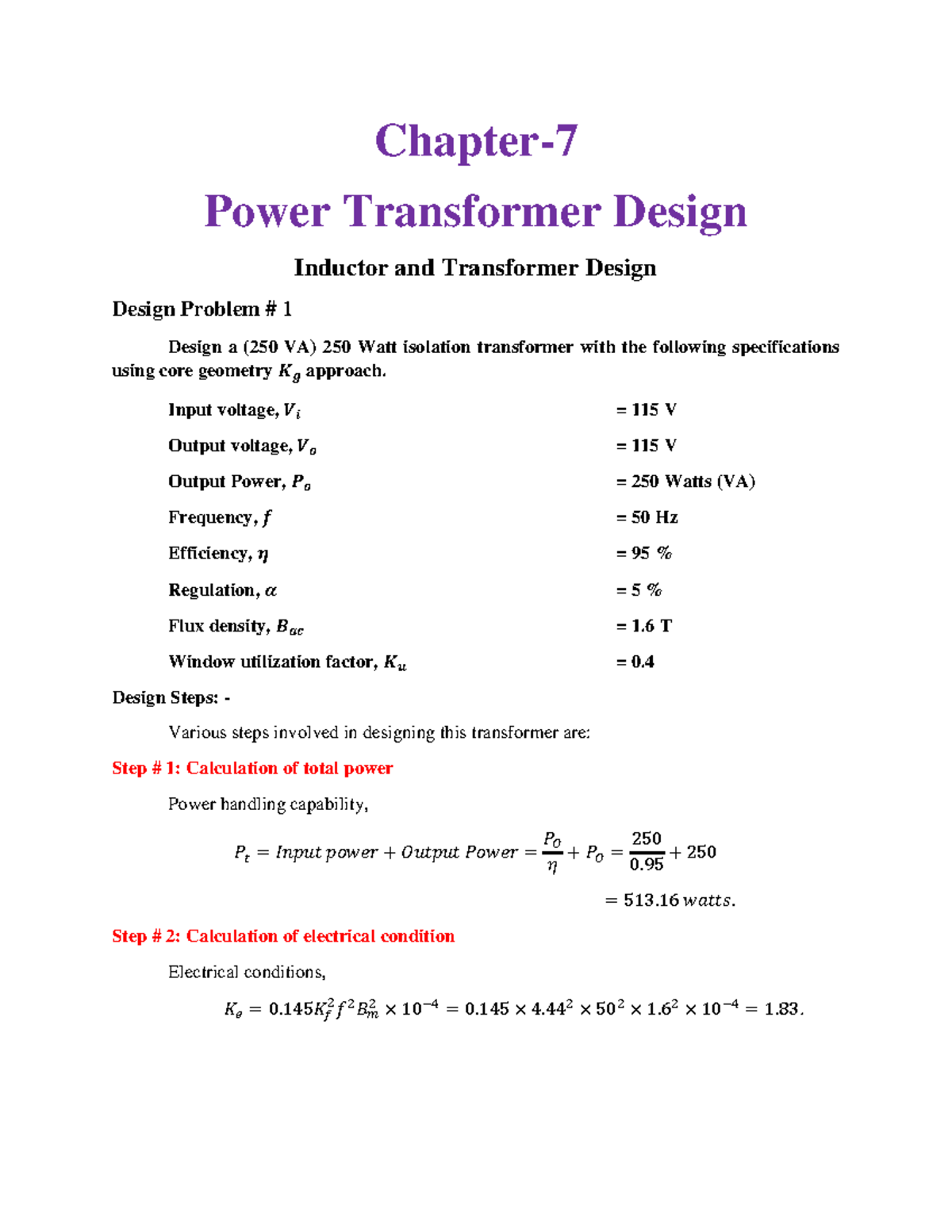 Chapter-7 - useful for study and research - Chapter- Power Transformer ...
