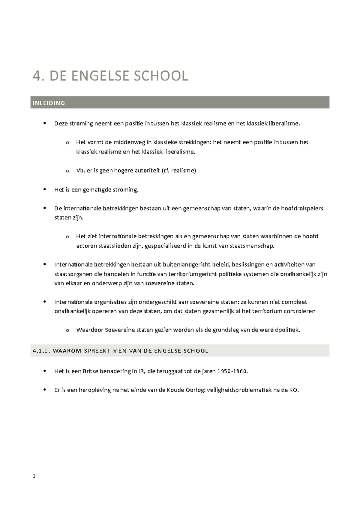 De engelse school 2911 - Lesnotities - 4. DE ENGELSE SCHOOL INLEIDING ...