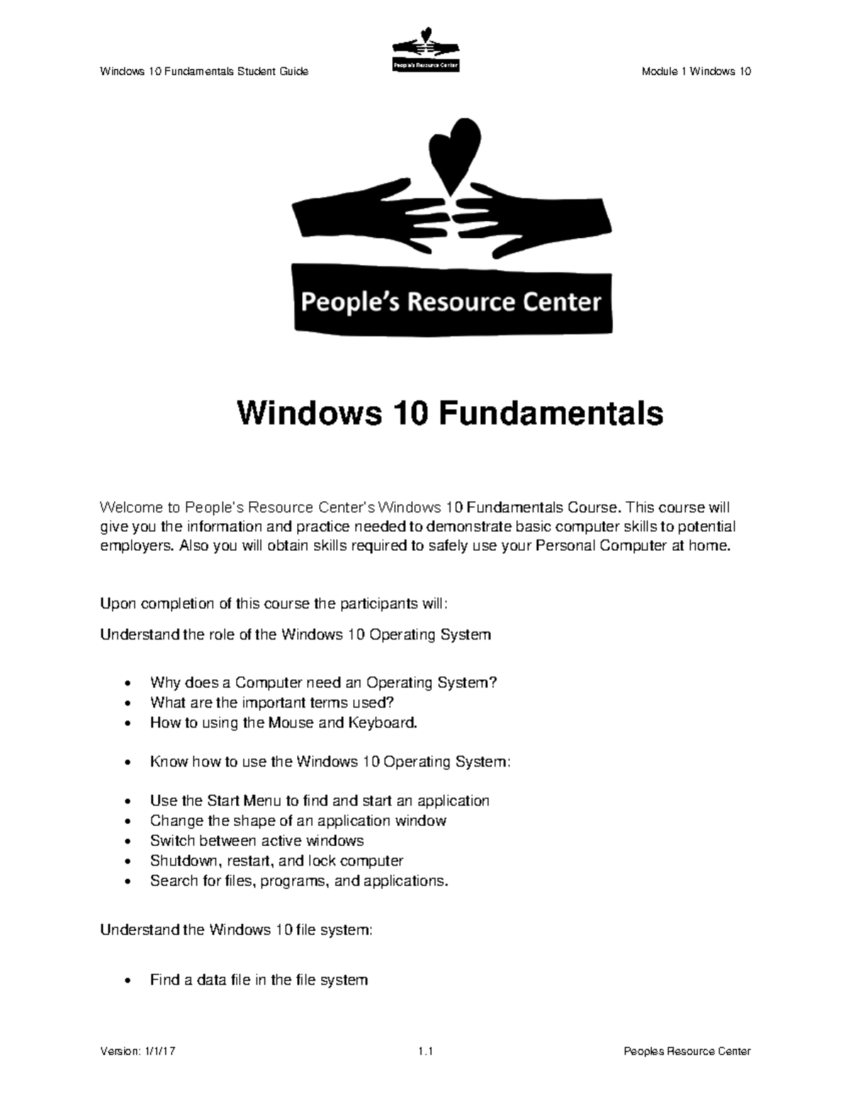 Windows 10 fundamentals Module 1 2017 0101 - Windows 10 Fundamentals ...