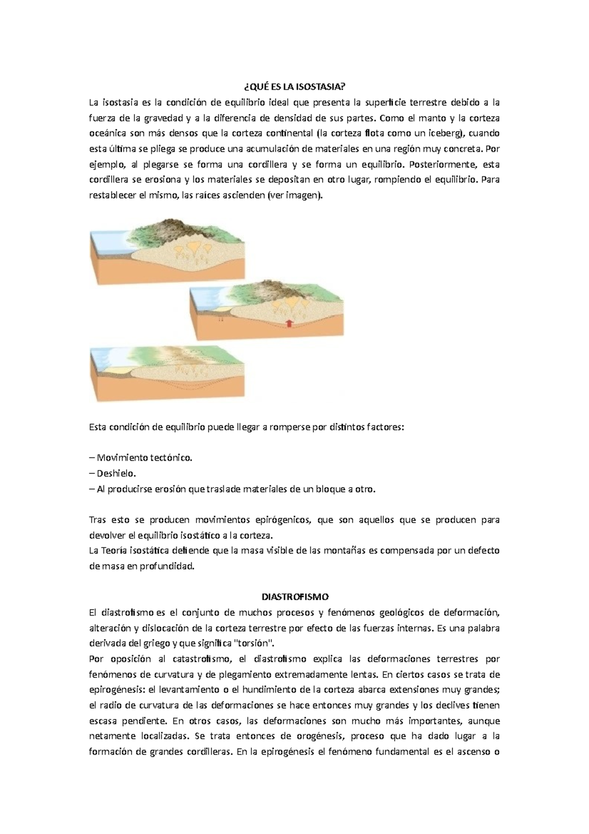 ¿QUÉ ES LA ISOSTACIA Y TIPOS? - ¿QUÉ ES LA ISOSTASIA? La isostasia es ...