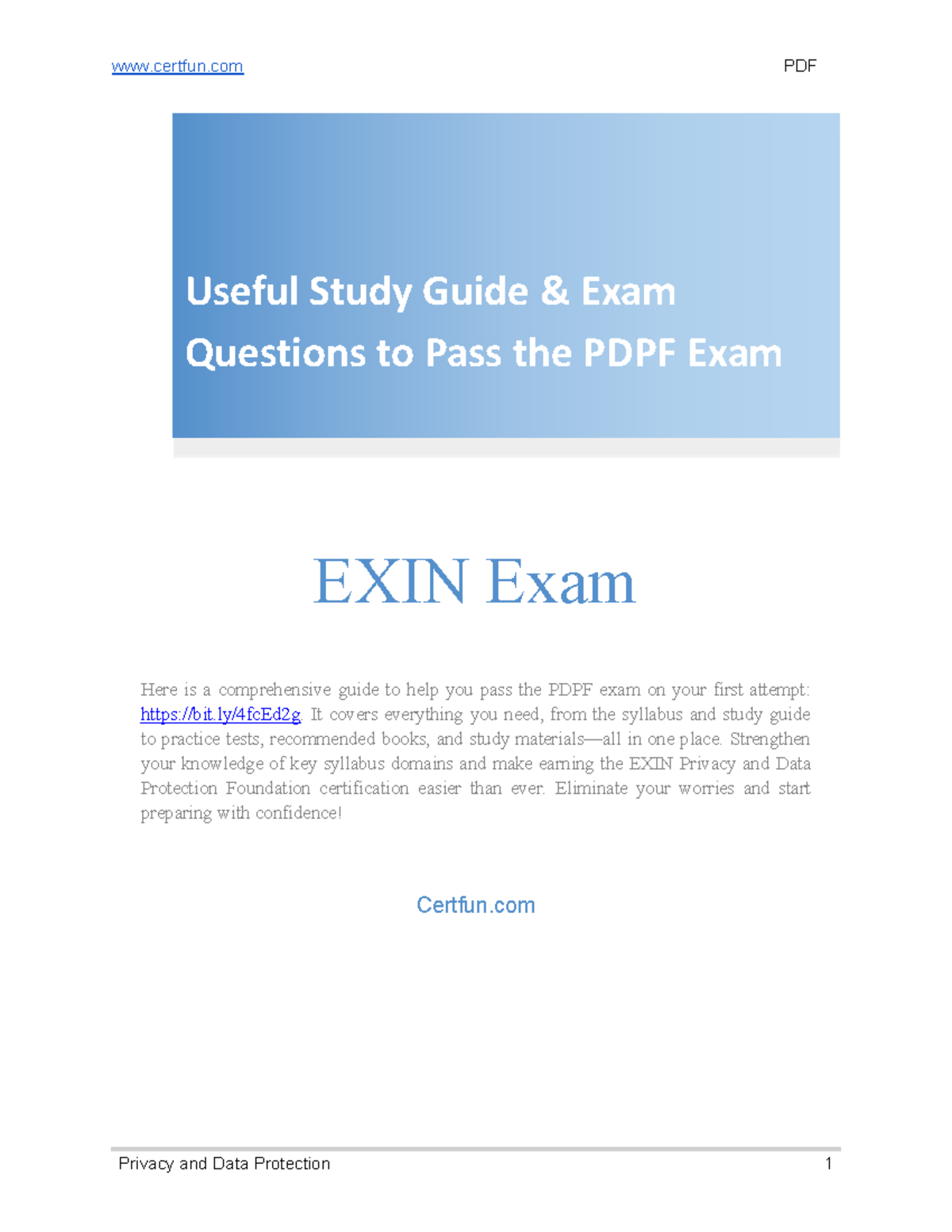 Useful Study Guide & Exam Questions to Pass the PDPF Exam - It covers ...
