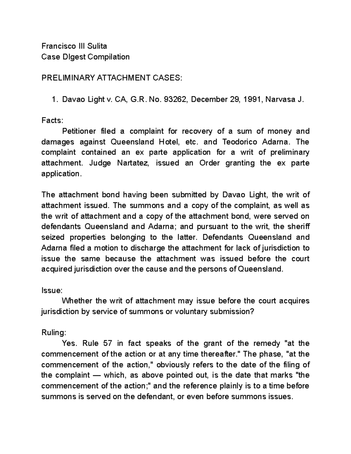 Remrev Digests 2022-23 - Francisco III Sulita Case DIgest Compilation ...