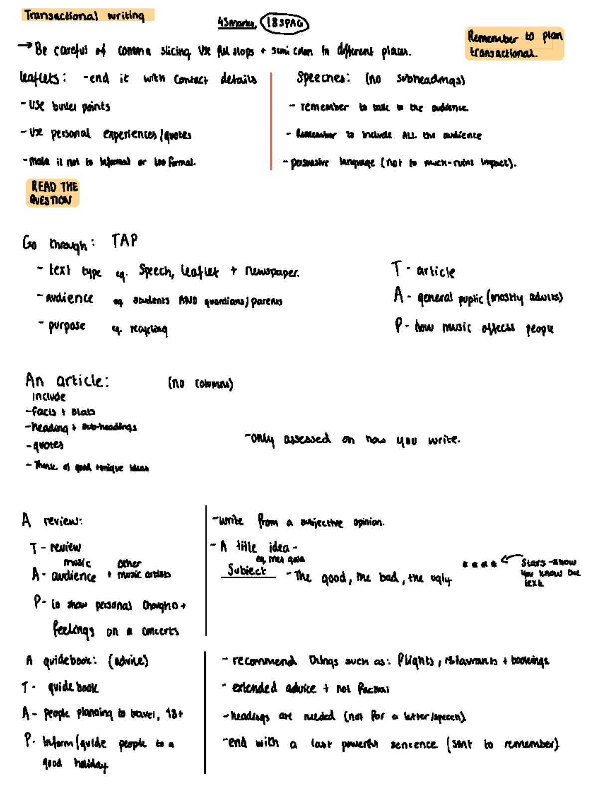 Transactional Writing Transactional Writing 4smarks18spaq Remember To Plan Becarefulof Comma