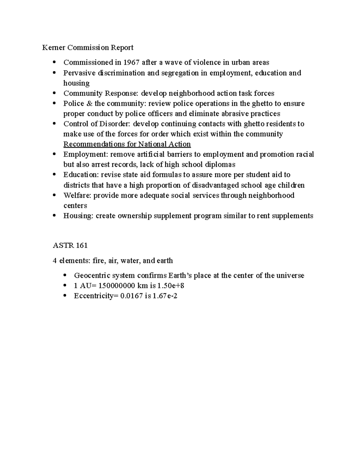 Kerner Commission Report - Studocu