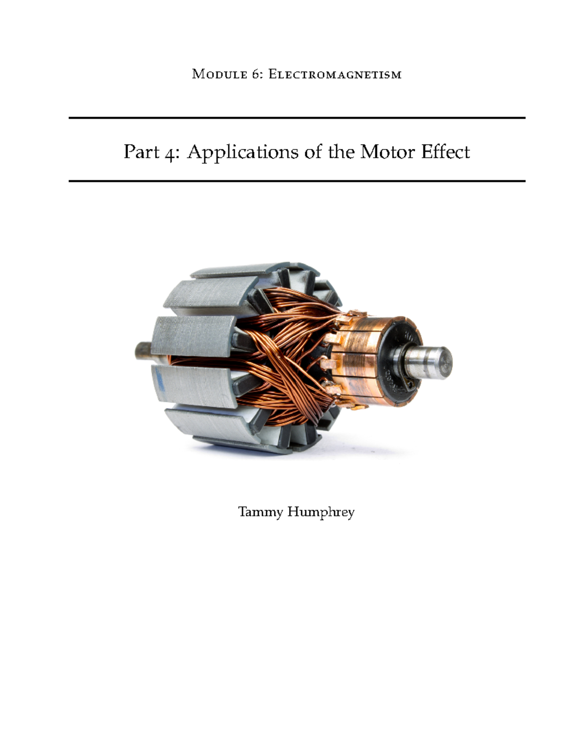 M6L4 Applications of the Motor Effect - Module 6: Electromagnetism Part ...