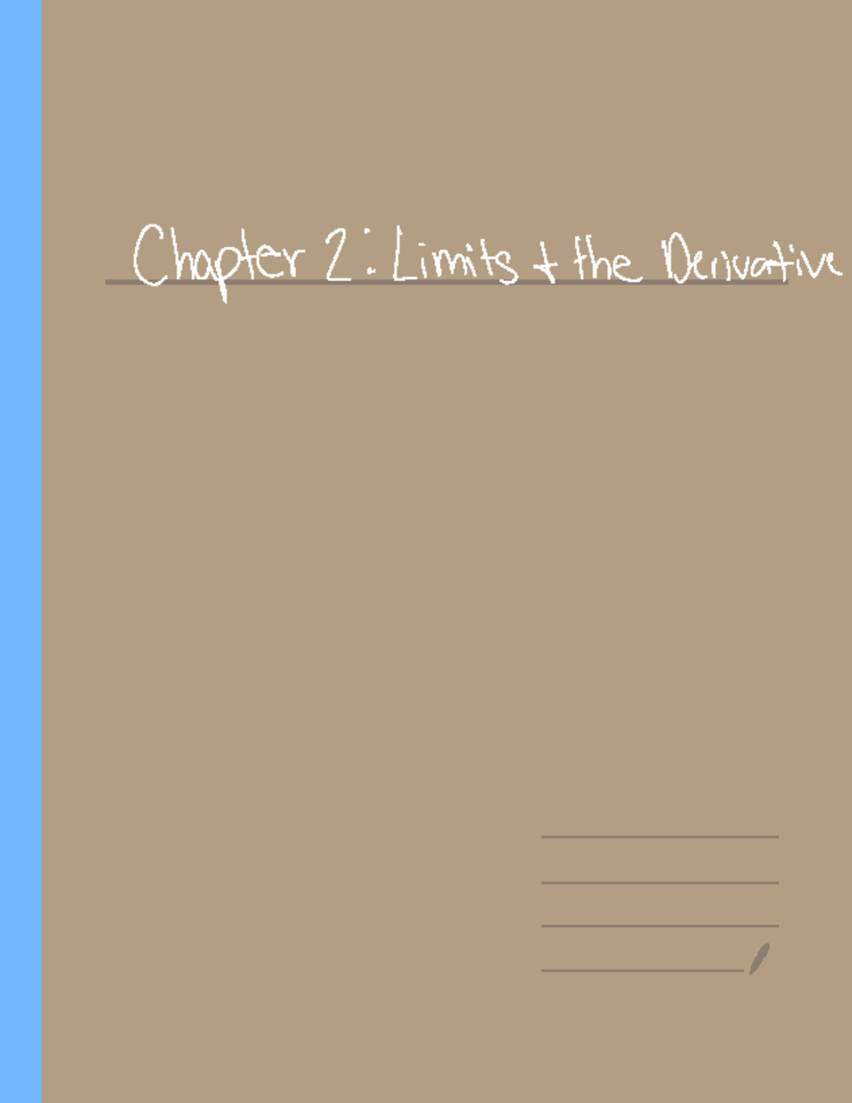 Chapter 2- limits and the derivative - Chapter 2 : Limits t the Derivative Chapter 2 Limits t ...
