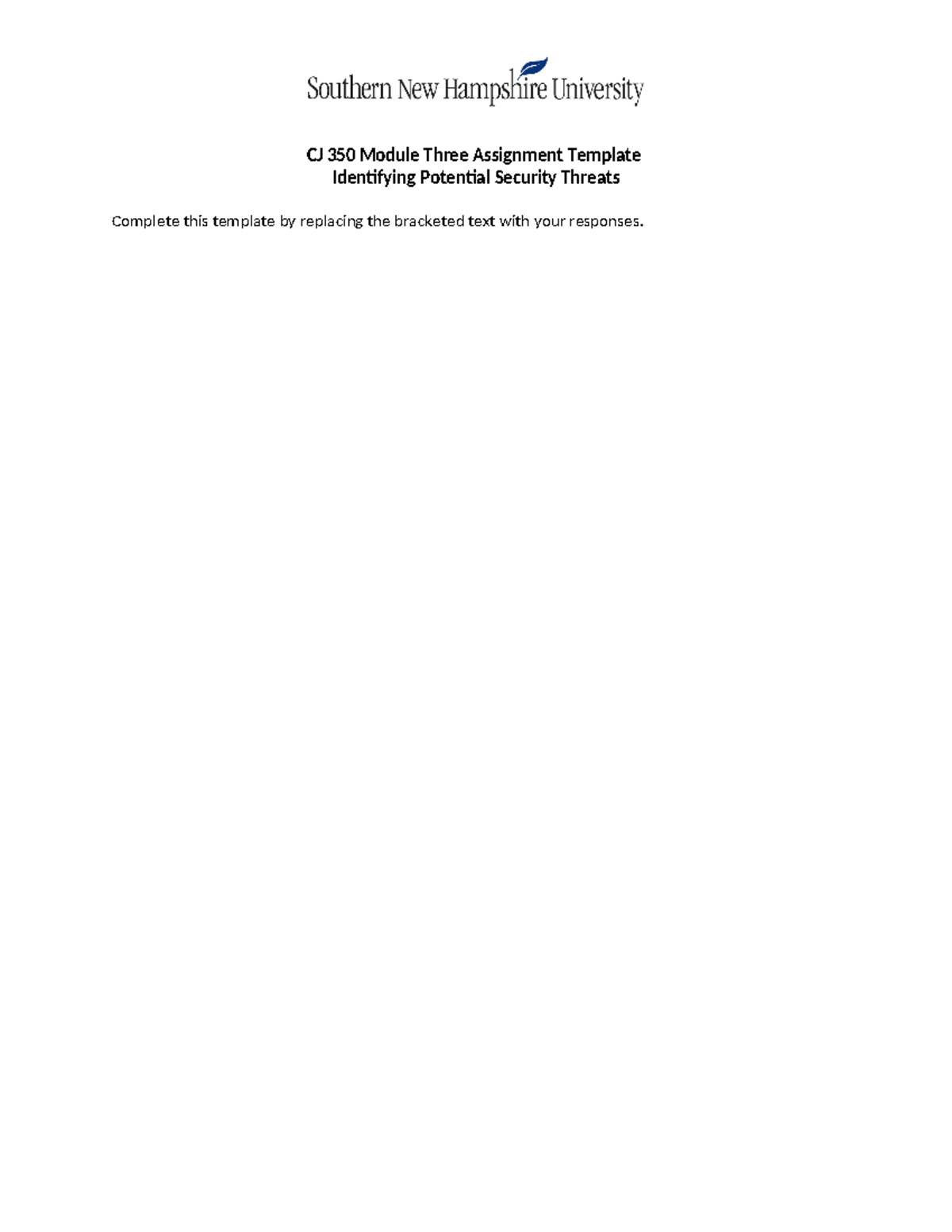 CJ 350 Module Three Assignment Template - CJ 350 Module Three ...