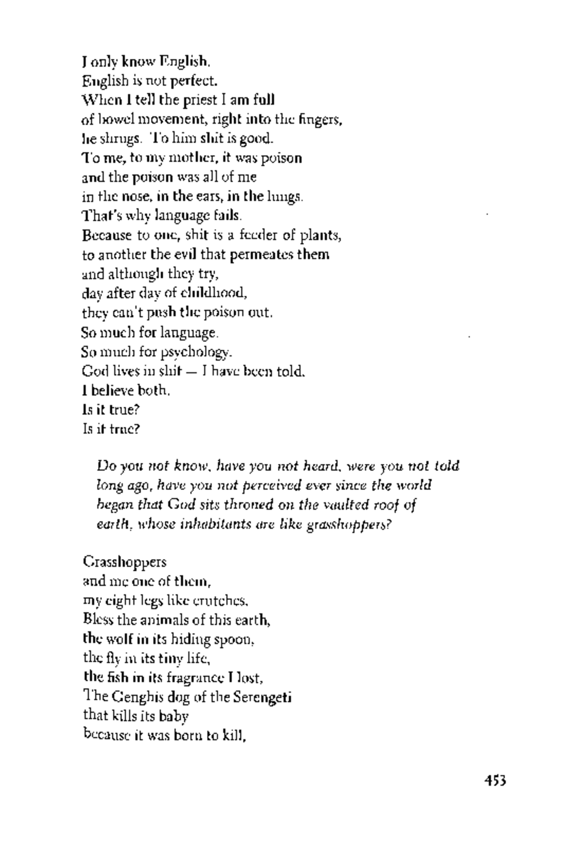 Anne Sexton - The Complete Poems 481 - I only know English. English is ...