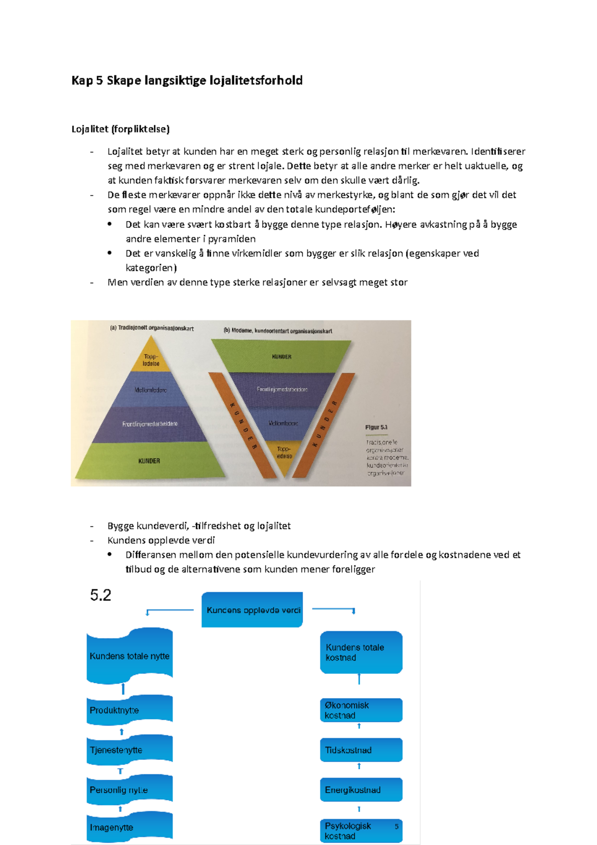 Kap 5 - Notater mot eksamen. - Kap 5 Skape langsikige lojalitetsforhold ...