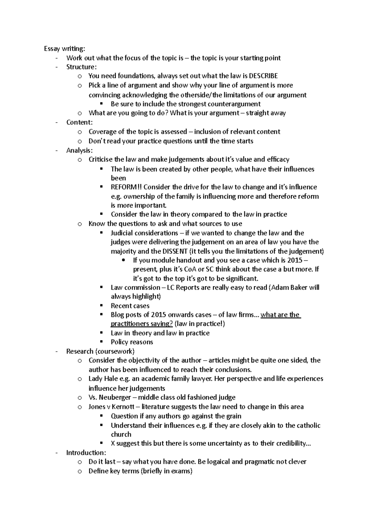 ESSAY WRITING TIPS AND ADVICE FOR EXAMS - BPP - Studocu