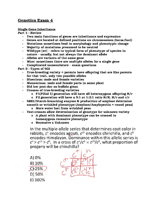 Genetics Exam 1 Notes - Genetics Notes 1/ Syllabus questions possible ...