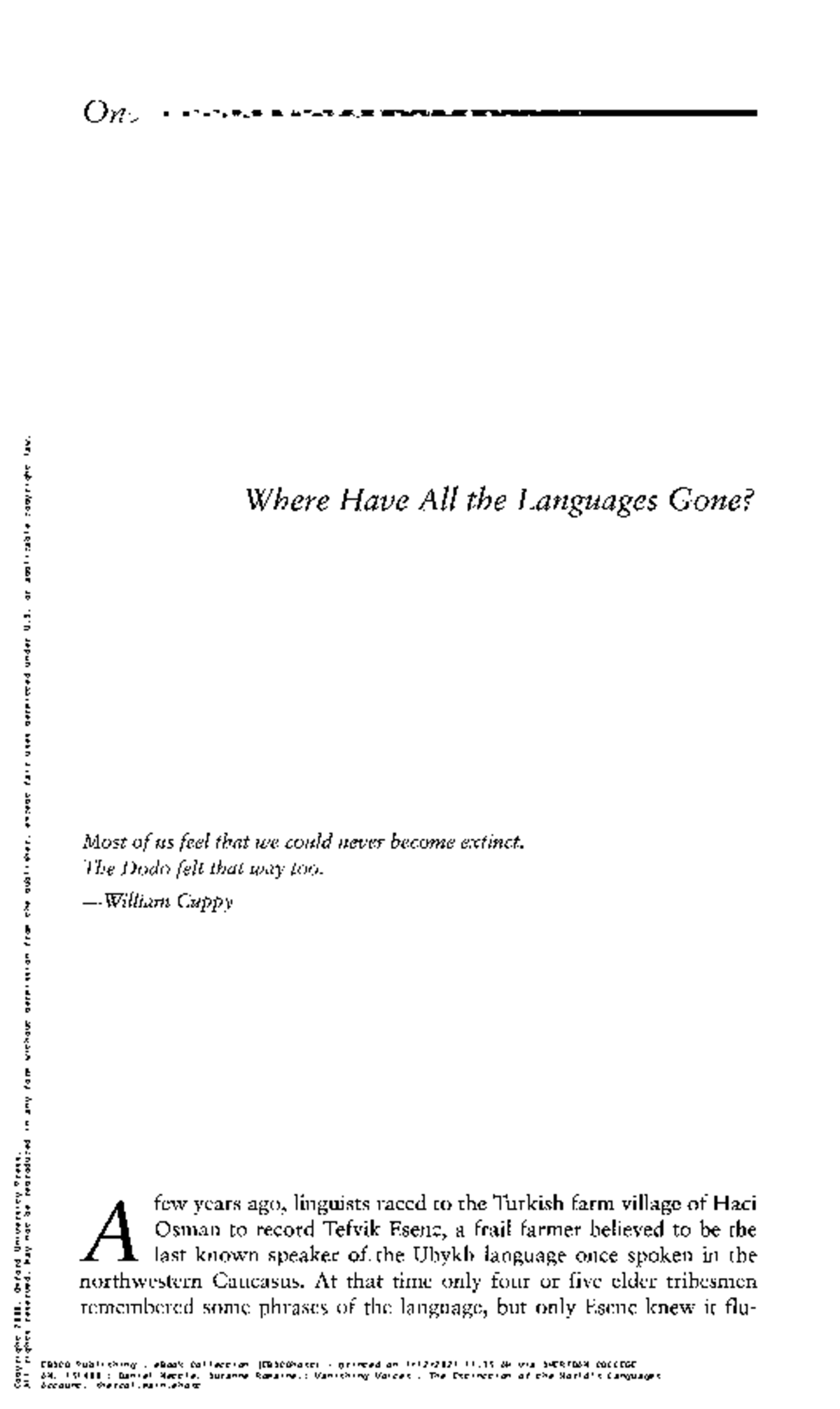 Nettle Lecture Notes On Where Have All The Languages Gone Most Of nettle-lecture-notes-on-where-have-all-the-languages-gone-most-of