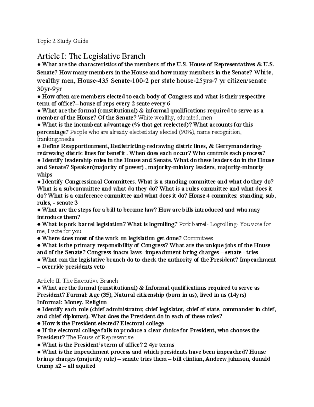 POSI Exam 2 Study Guide - Professor Mora - Topic 2 Study Guide Article ...