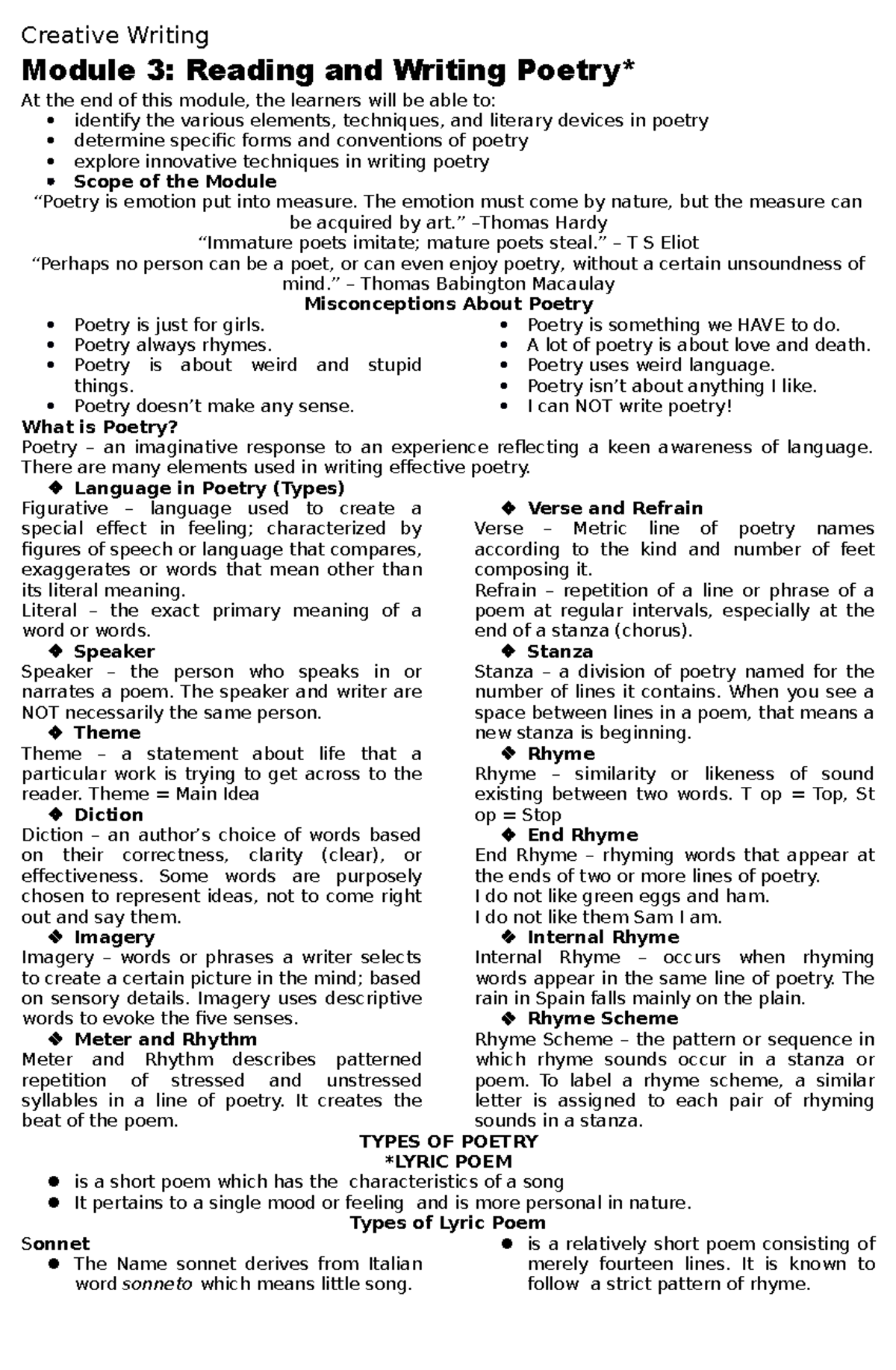 3rd-Week-CW - FOR EDUCATION PURPOSES - Creative Writing Module 3 ...