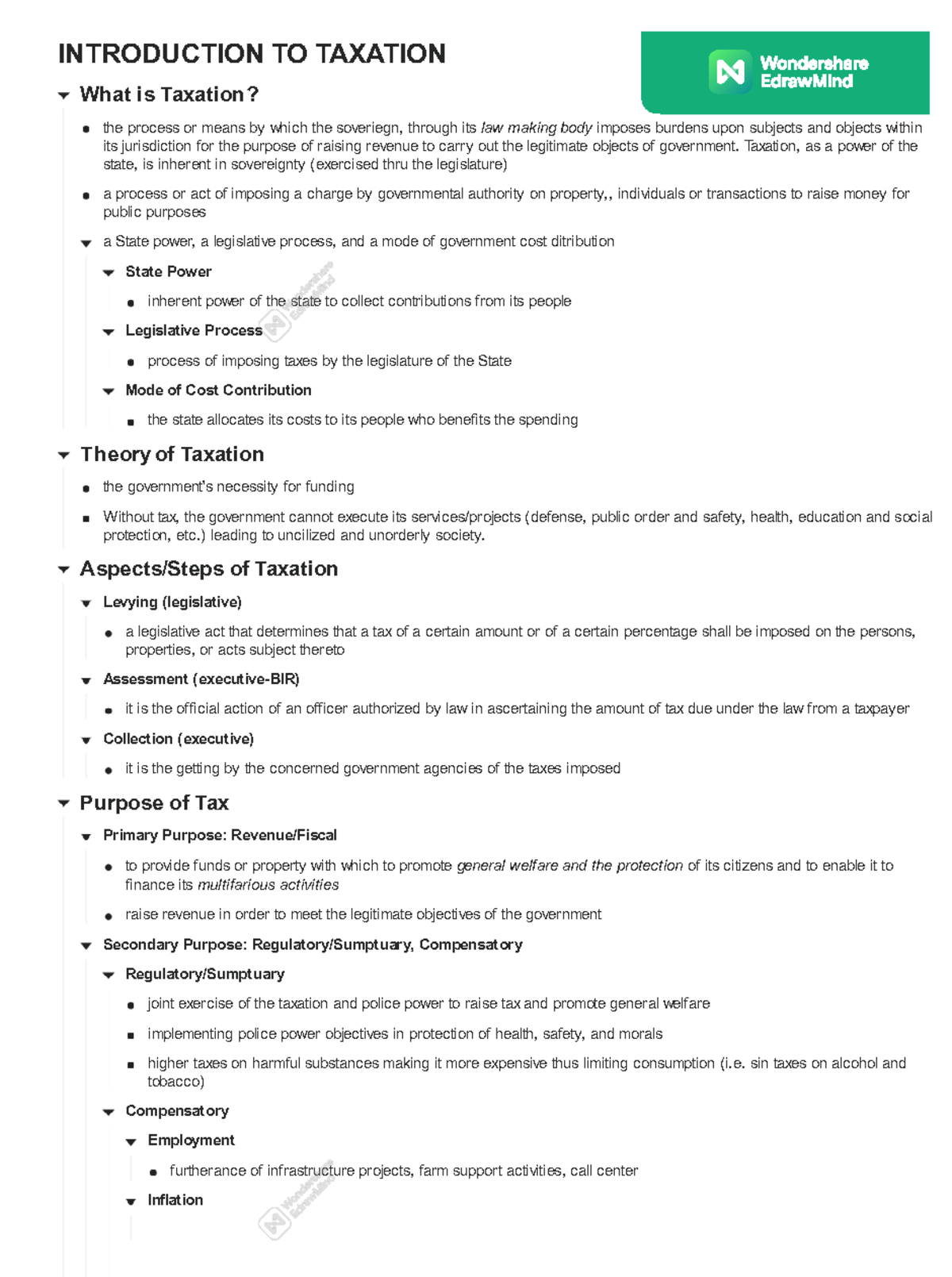 Introduction TO Taxation (continuation)1 - INTRODUCTION TO TAXATION ...