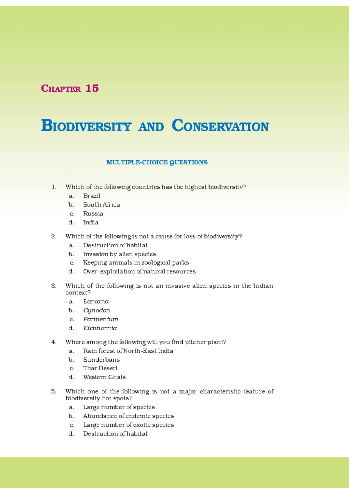 12 Biology Exemplar Chapter 15 - 106 BIOLOGY, EXEMPLAR PROBLEMS CHAPTER ...