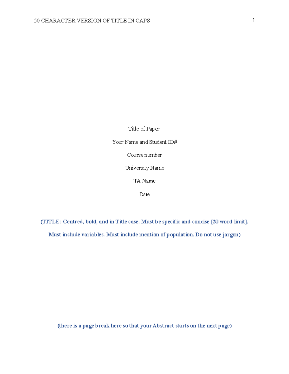 Assignment 7 - Research Proposal Paper - Outline - Title of Paper Your ...