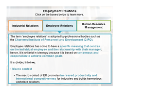 Lesson 1 - Employment relations - Employment Relations Click on the ...