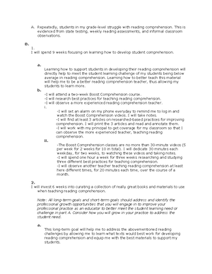 Task 1 - task 1 - Part A: Summary of Lesson: content standard: Vocabulary/ELA grade level: 3 rd ...