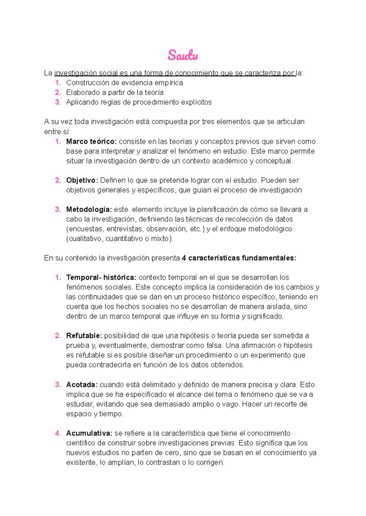Sautu - Saut La investigación social es una forma de conocimiento que ...