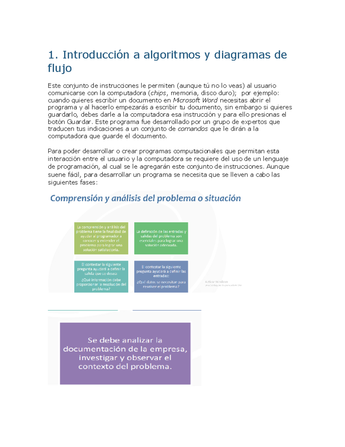 1. Introducción a algoritmos y diagramas de flujo de programacion - 1. Introducción a algoritmos ...